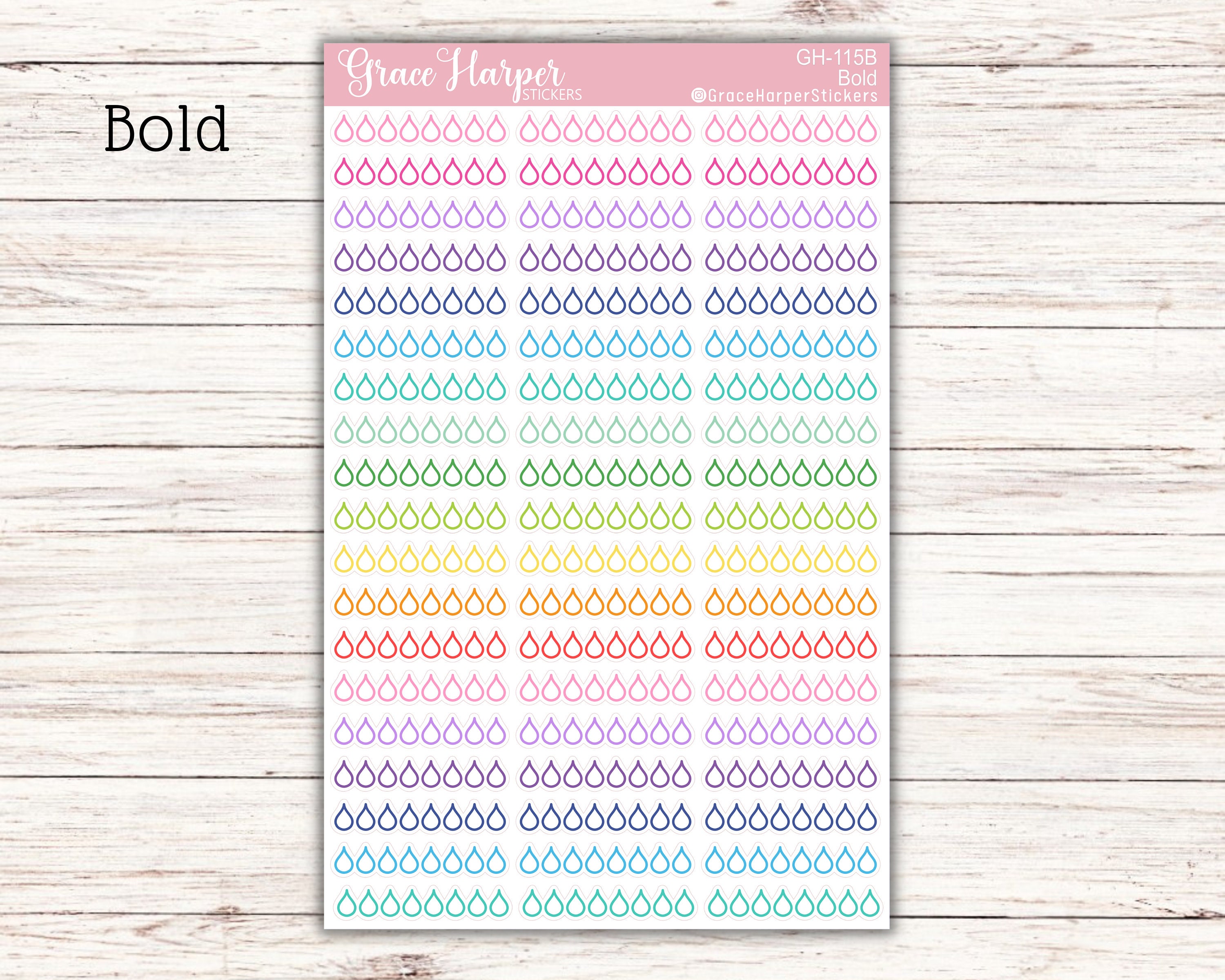 Water Intake Tracker Sticker Water Tracker Sticker Weekly - Etsy