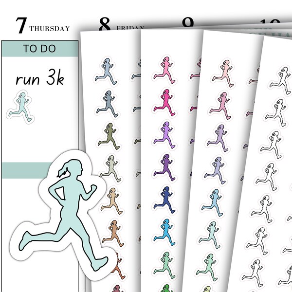 Running Stickers - Etsy