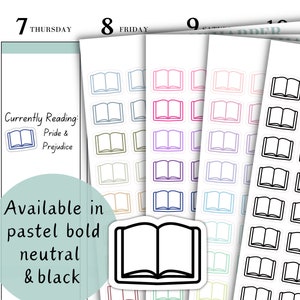 Book Stickers Reading Stickers Open Book Stickers GH-256 - Etsy