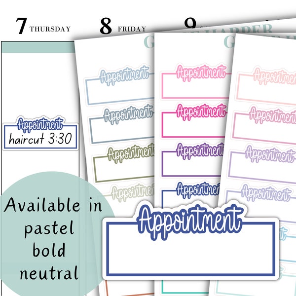 Appointment Reminder Stickers - Etsy