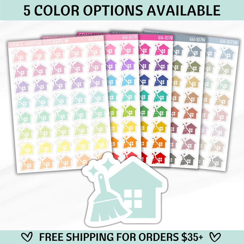 Cleaning Planner Stickers - Etsy