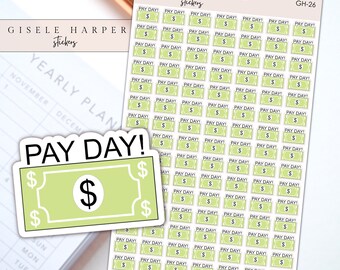 Pay Day Sticker Sheets - Etsy