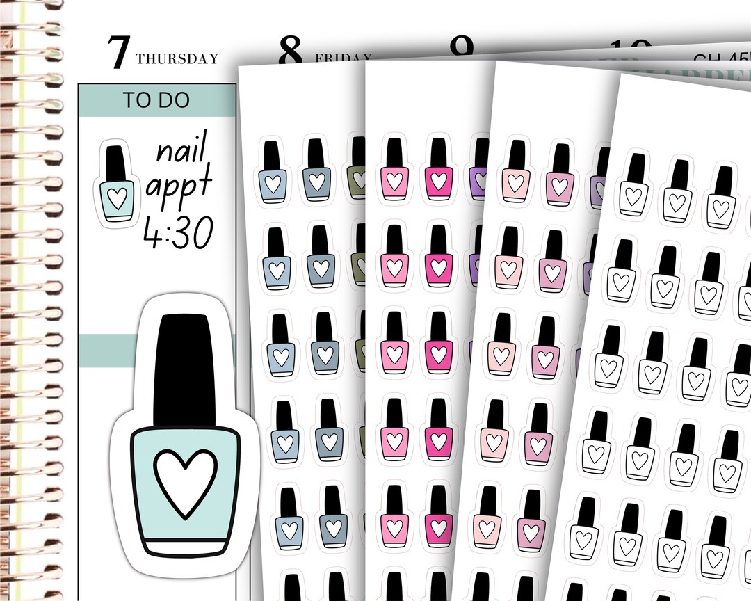 Nail Polish Stickers - Polish Bottle Stickers - Mani Pedi Stickers GH ...