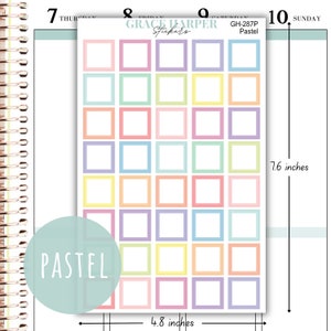 Box Stickers Square Stickers Planner Stickers GH-287 - Etsy