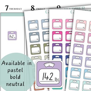 Weight Scale Stickers Weigh in Planner Stickers GH-172 - Etsy