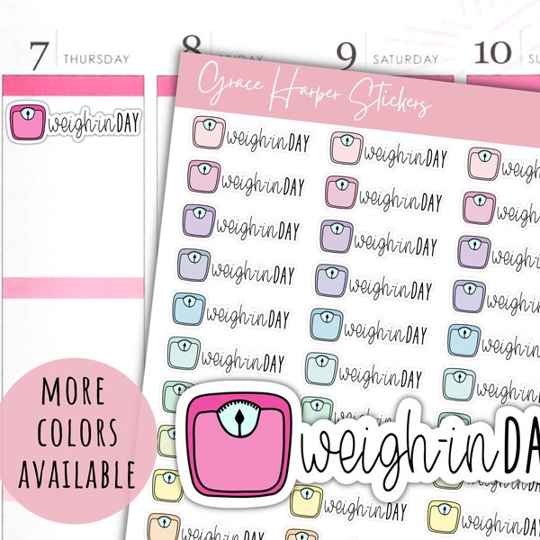 Weigh in Stickers - Etsy
