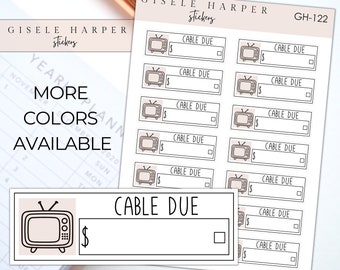Cable Bill Stickers - Etsy