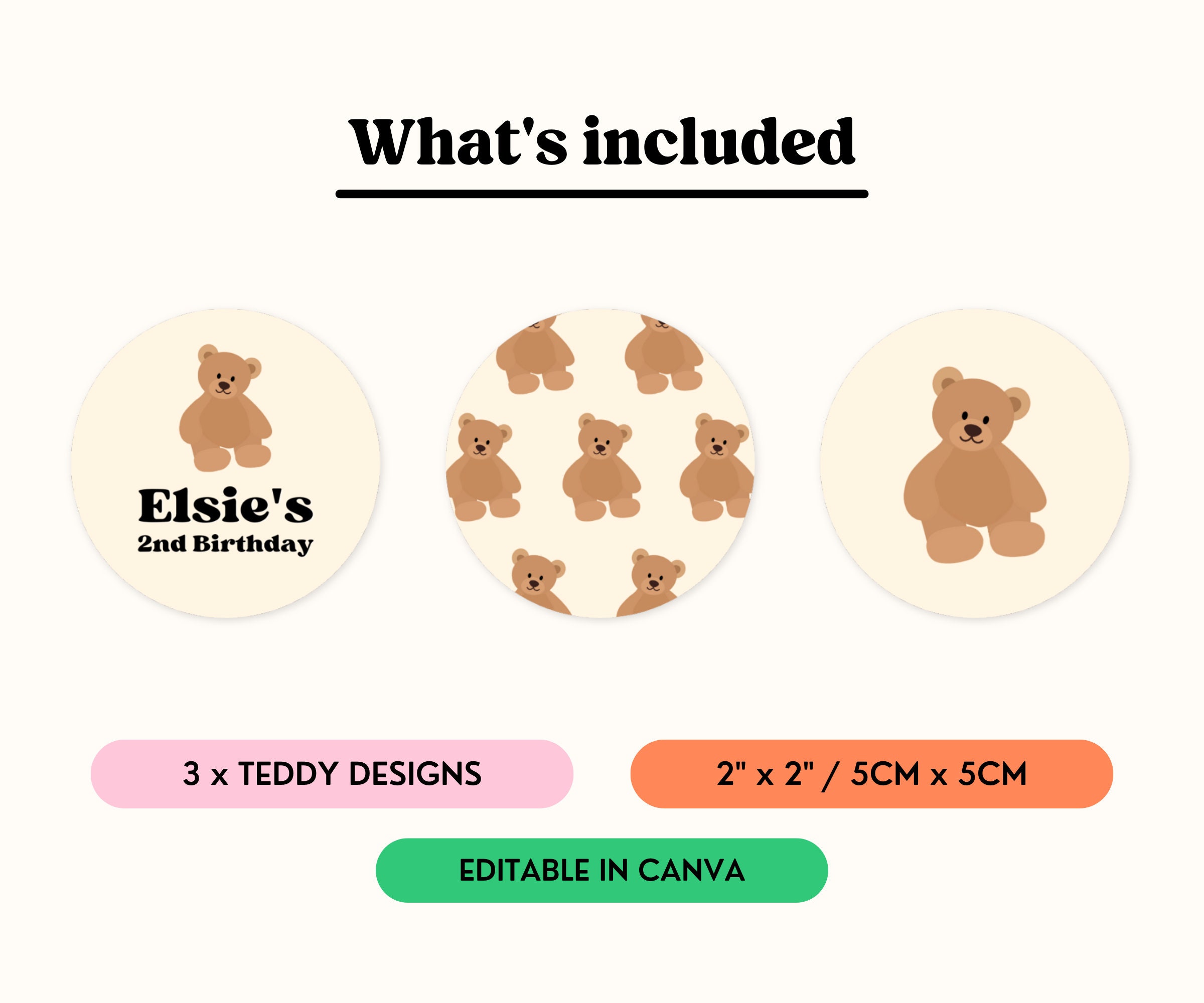 Teddy Bear Cupcake Topper, Printable Cupcake Toppers Baby Shower Cake ...