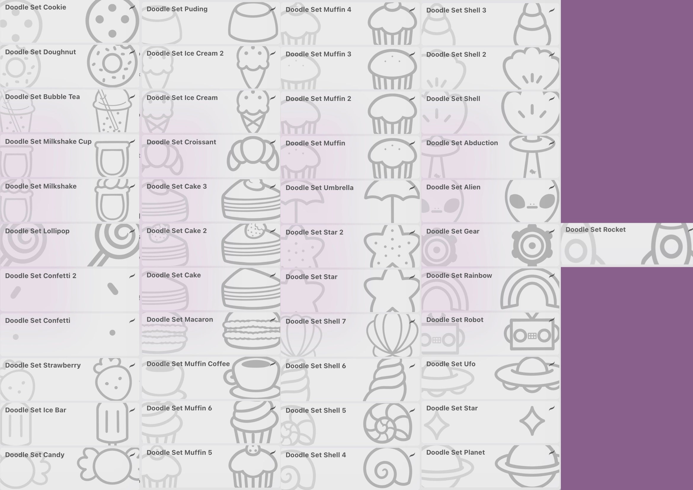 100 Procreate Brushes | Procreate Stamps, Doodle Brushset, Cute ...