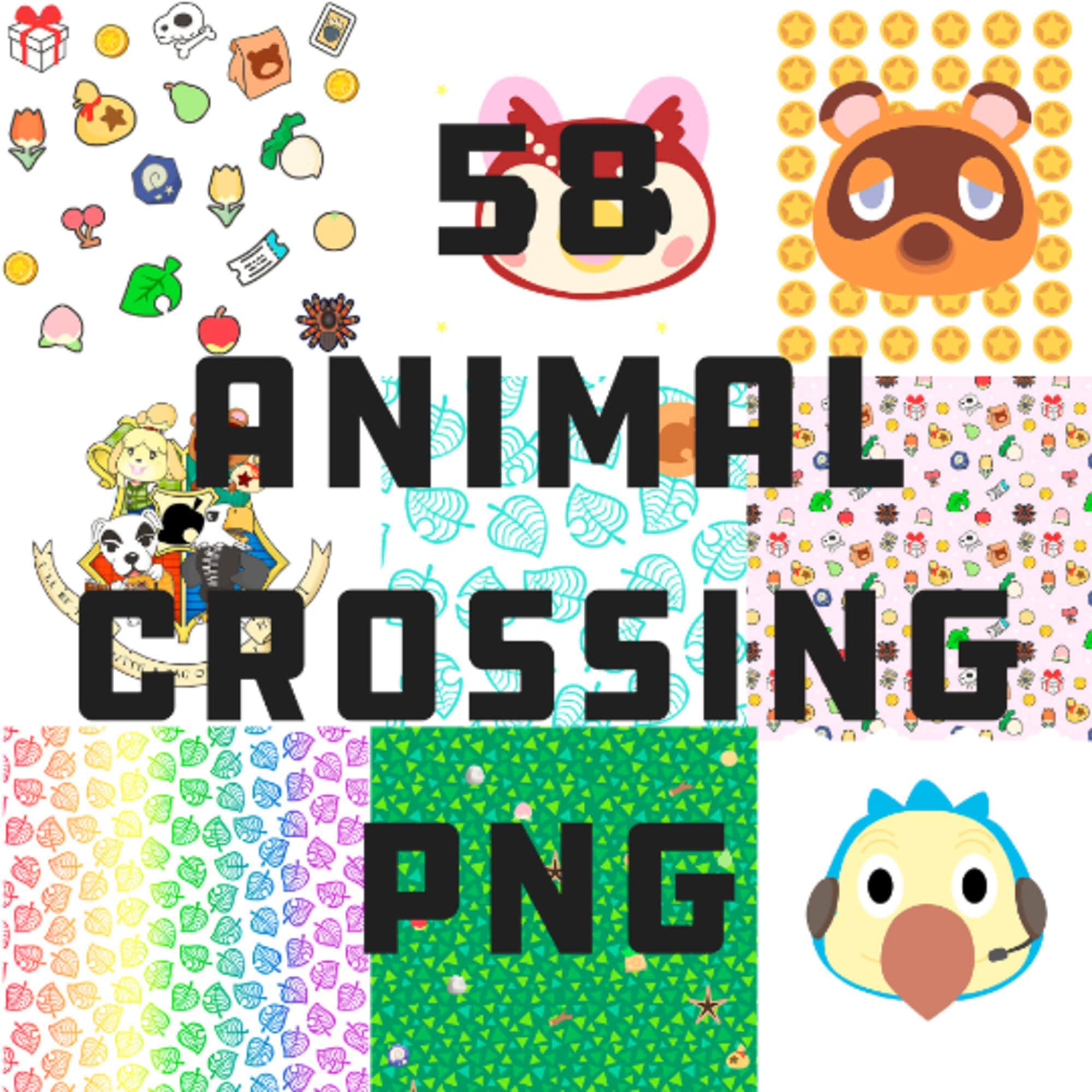 58 Animal Crossing Illustrations Png for Scrapbooking,fabric Printing ...
