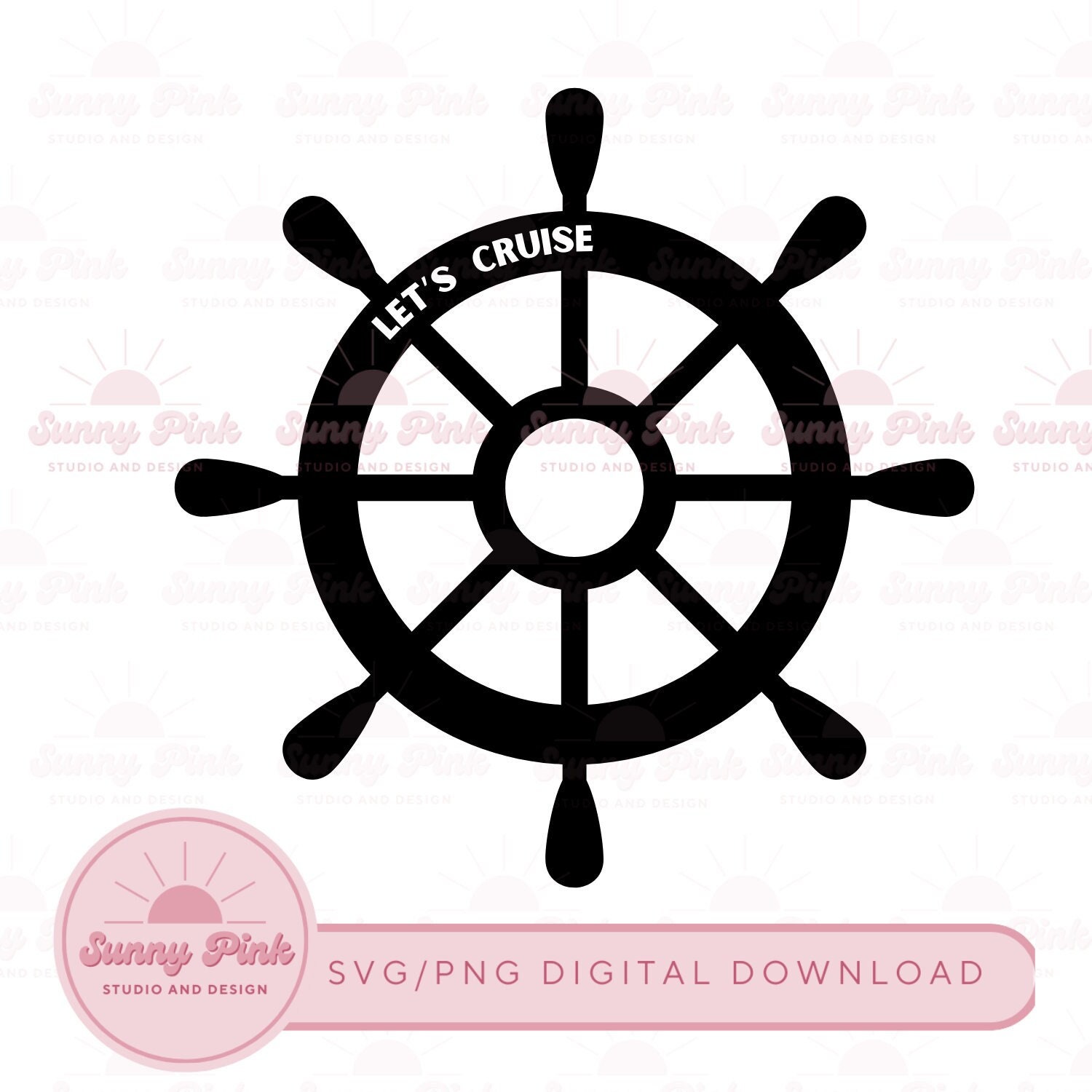 Let's Cruise Ship Wheel, SVG Digital Download for Family Vacation T ...