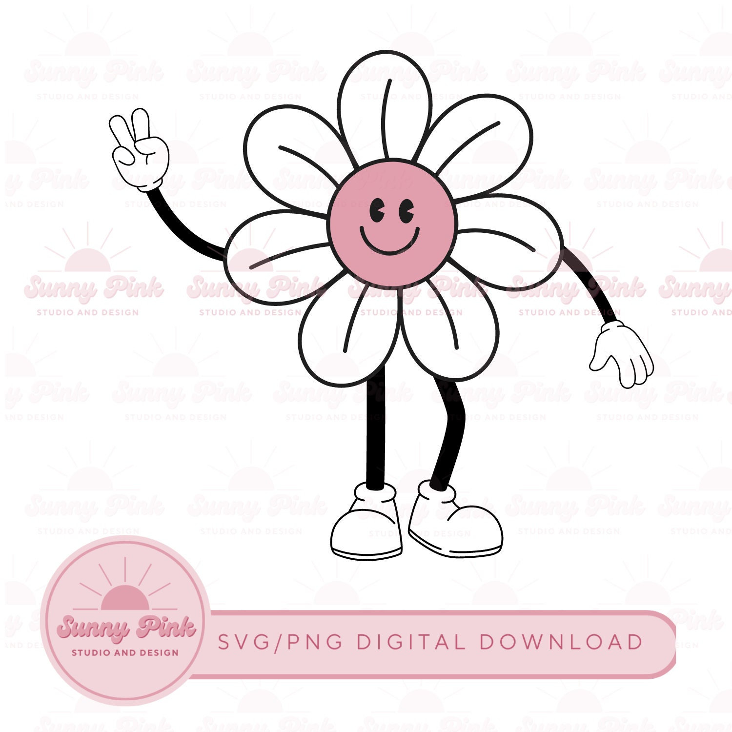 Daisy Character, Smiley Face Clip Art, Peace Svg Files for Tshirt ...