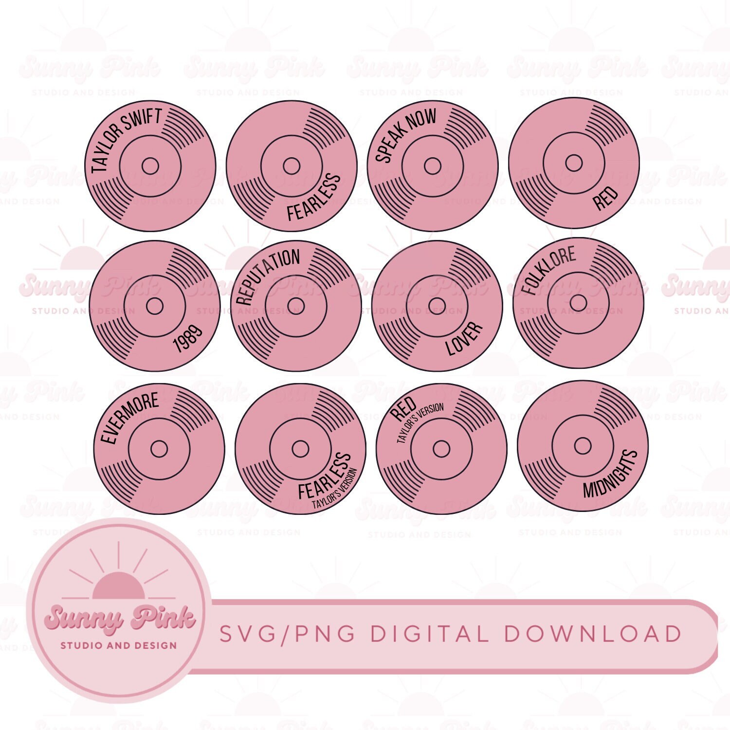 Taylor Swift Albums Svg, Records Svg, Lover Prints Digital Download - Etsy