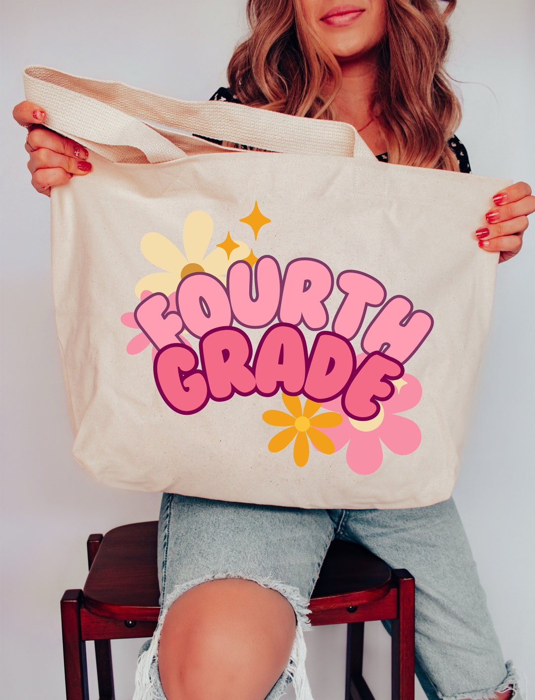 Fourth Grade Teacher Tote Bag, 4th Grade Teacher Appreciation Gift ...