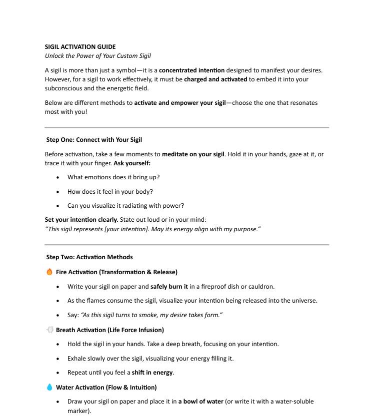 Confidence & Success Sigil Collection | 5 Printable Sigils for ...