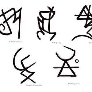 Confidence & Success Sigil Collection | 5 Printable Sigils for ...