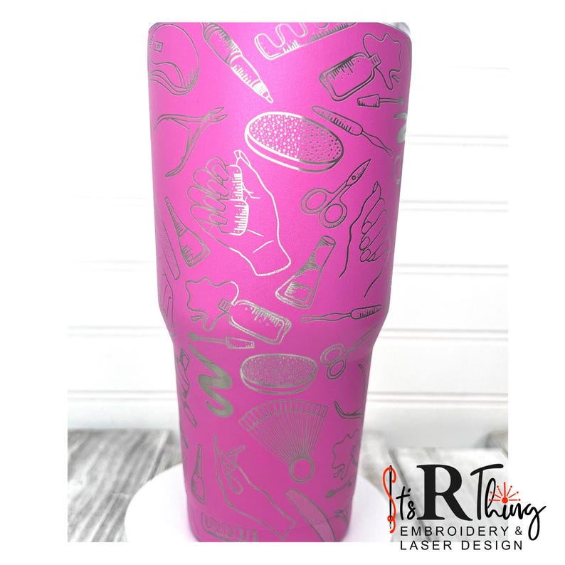 Personalized Nail Tech Tumbler: Engraved Stainless Steel Salon Gift - Etsy