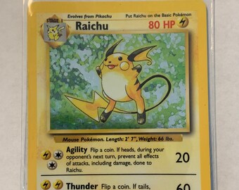 Raichu Holographic - Etsy