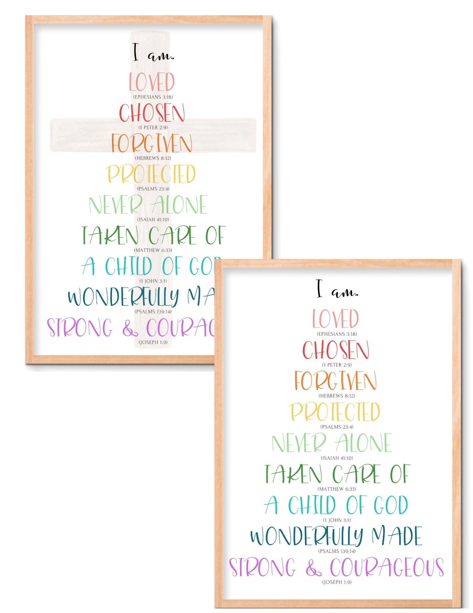 Christian Affirmations *printable Wall Art* - Etsy