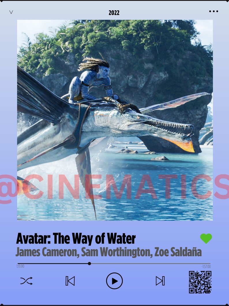 Avatar: the Way of Water Poster Digital Download | Spotify Poster Movie ...