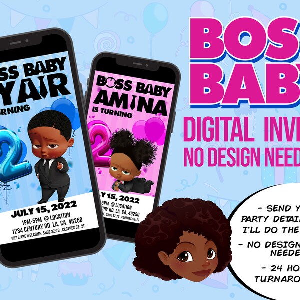 Boss Baby Invitation - Etsy