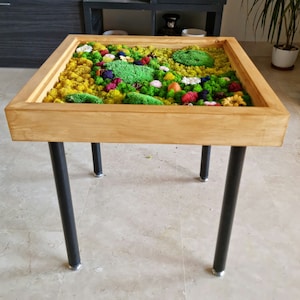 Moss Table. Moss Art. Deco Plants. Biophilic Design. Handmade Furniture ...