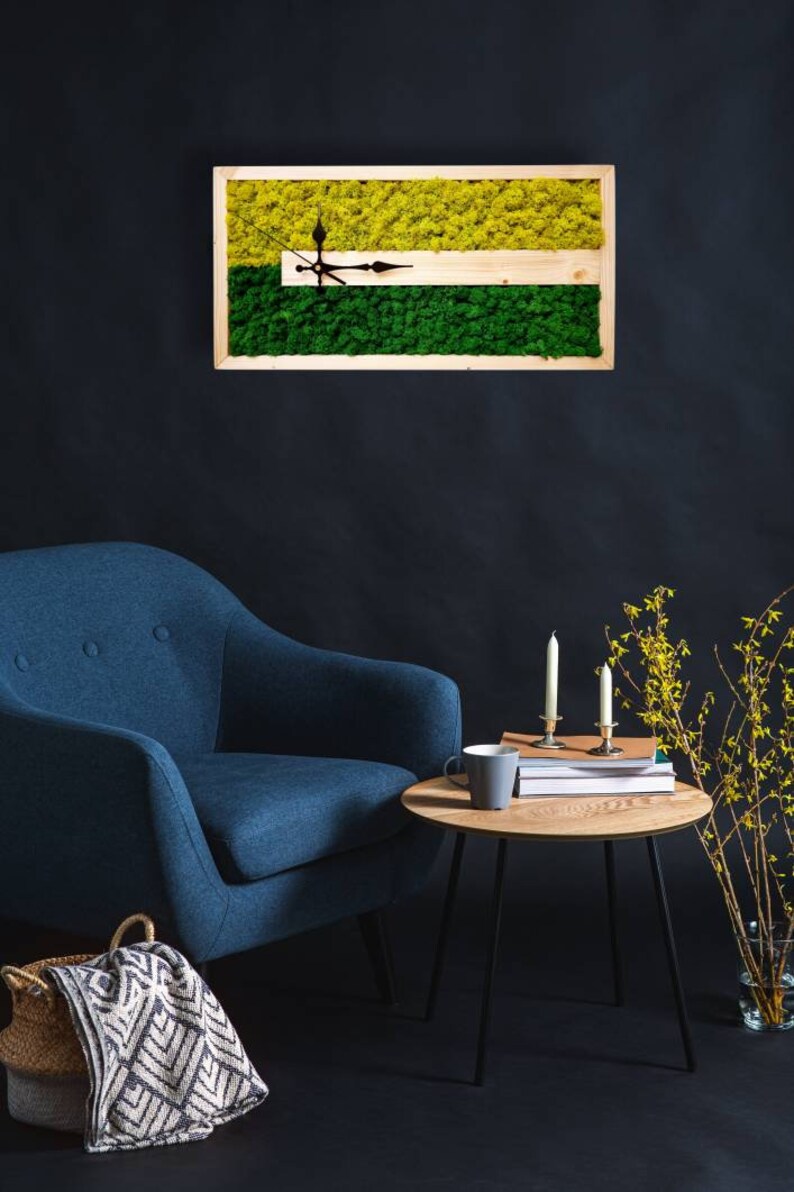 Moss Clock. Moss Wall. Wall Clock. Biophilia. Home Decor. Cosy Vibes ...