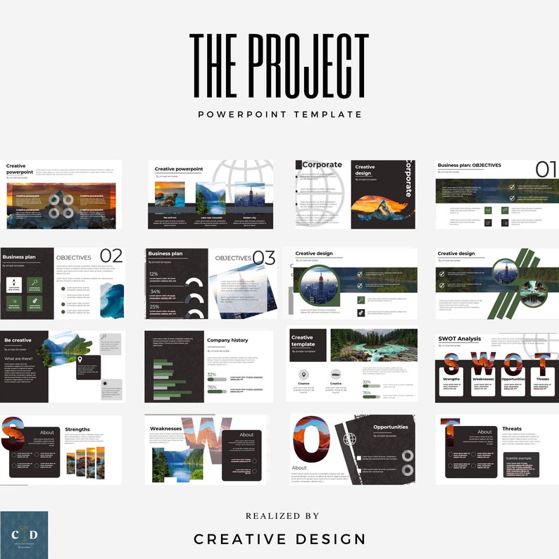 Fully Editable Powerpoint Presentation Template - Etsy