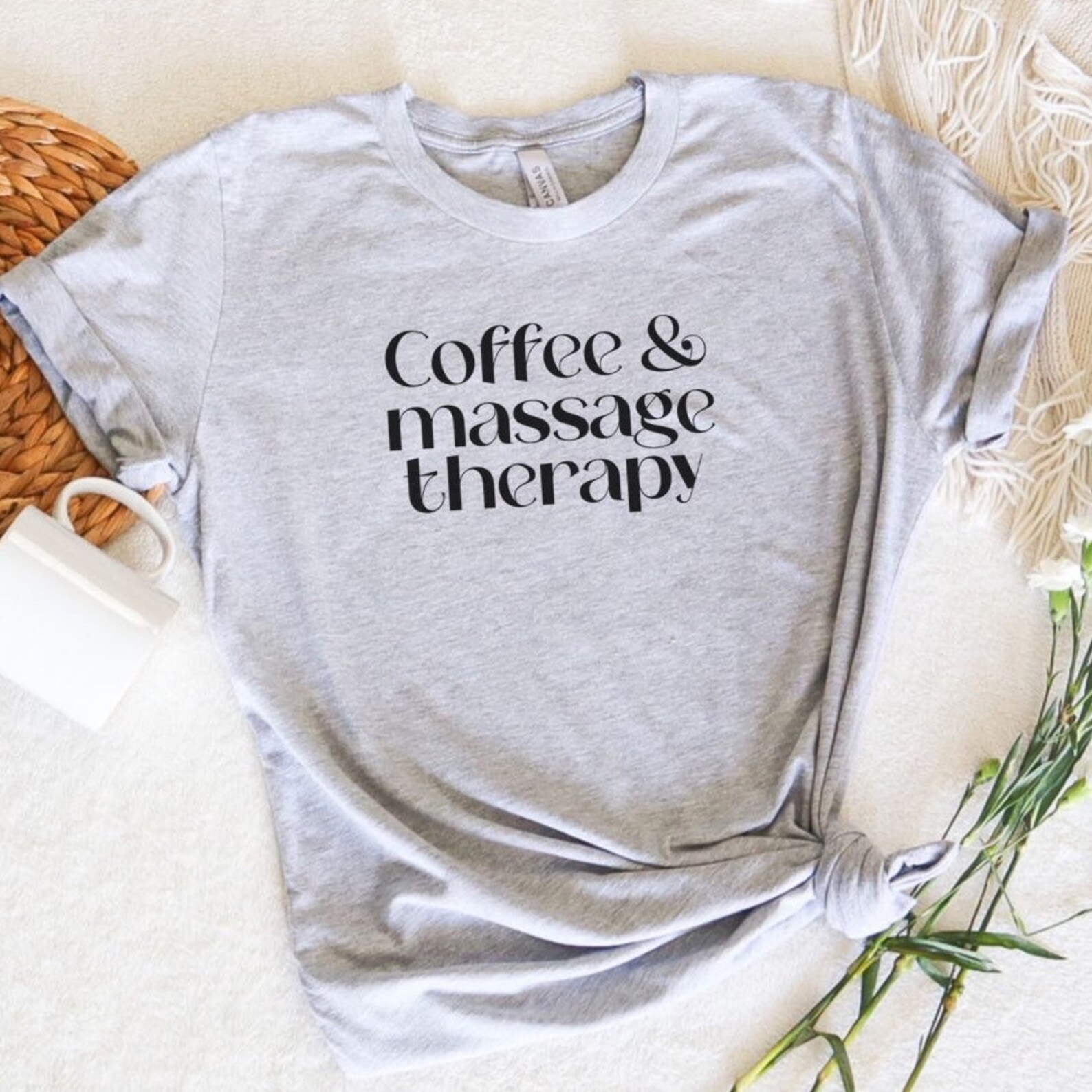 Coffee and Massage Therapy Shirt, Massage Therapist Tshirt, Masseuse ...