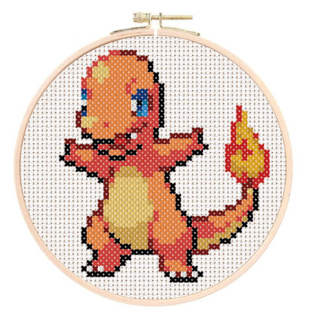 Charmander Cross Stitch or Diamond Painting Pattern Pokemon Generation ...
