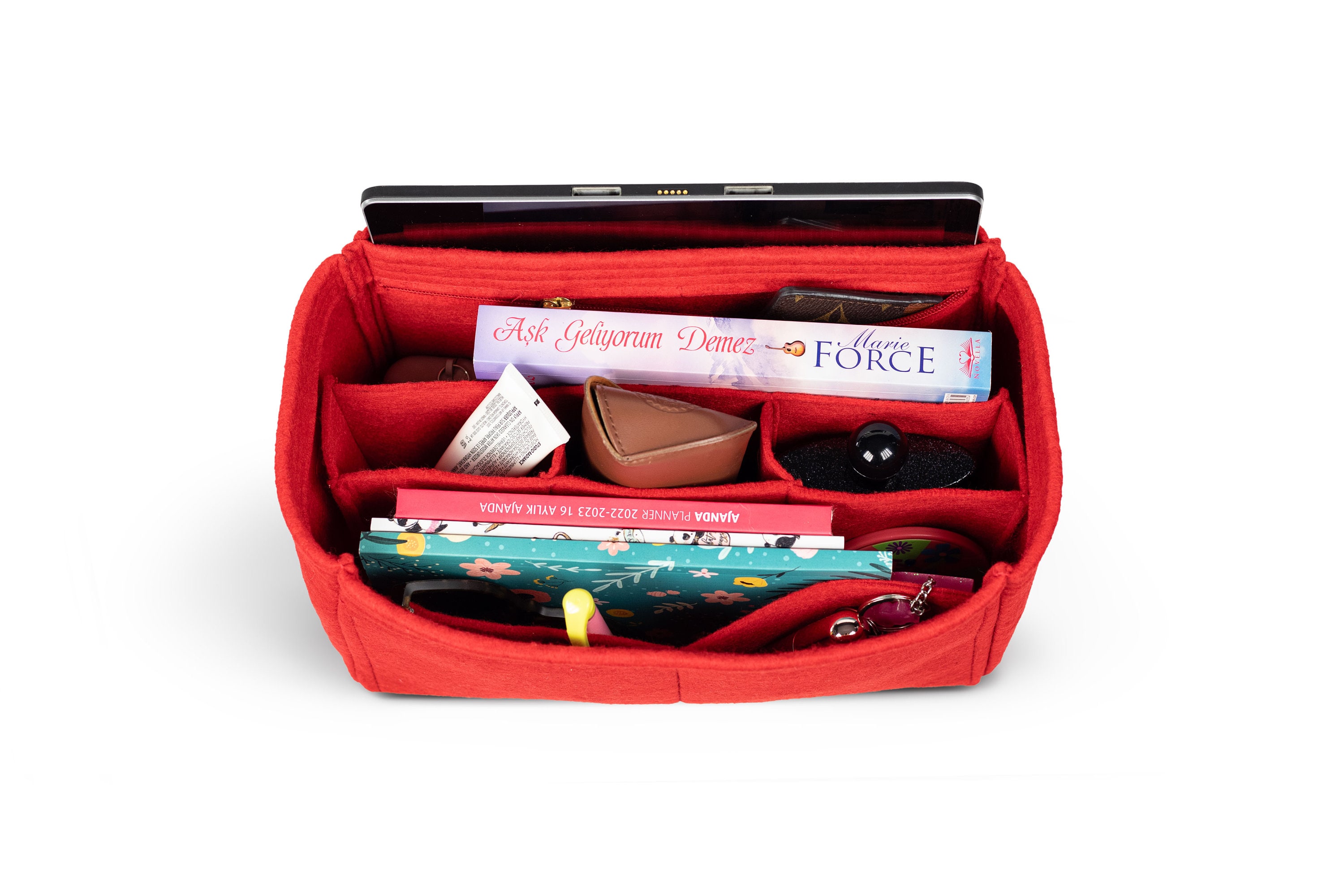 Trapeze Middle Compartment Style Felt Bag Organizer, Bag Organizer ...