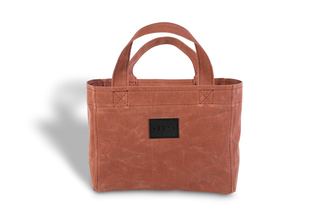 Waxed Canvas Bag in Brick Red Color, Cotton Waxed Canvas Bag, Stylish ...