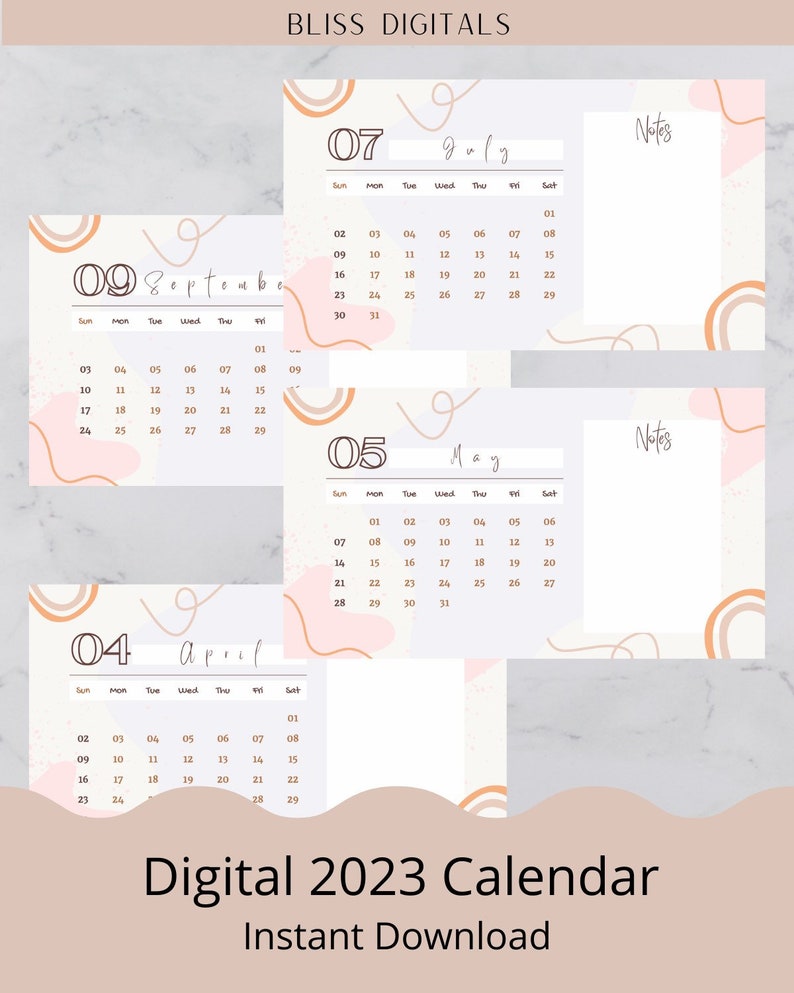 2023 Calendar Goodnotes Template Dated Calendar Goodnotes Etsy UK