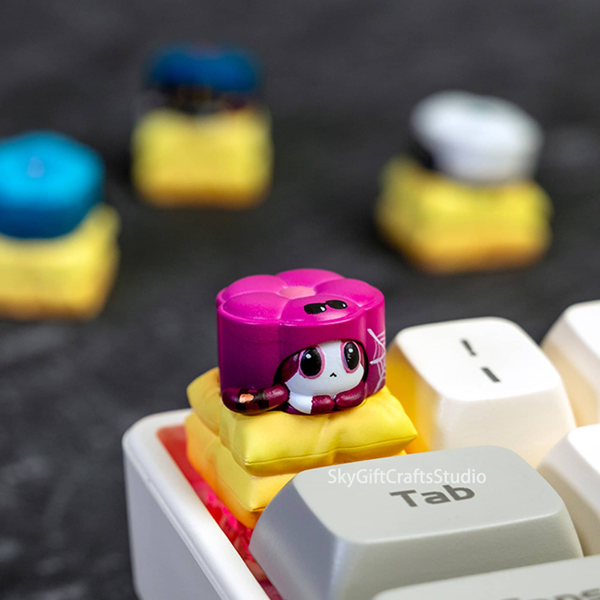 Honkai: Star Rail Cat Cake Keycap, Cat Cake Keycap, Blade, Kafka, Clara, Danfeng, Ruan Mei ...