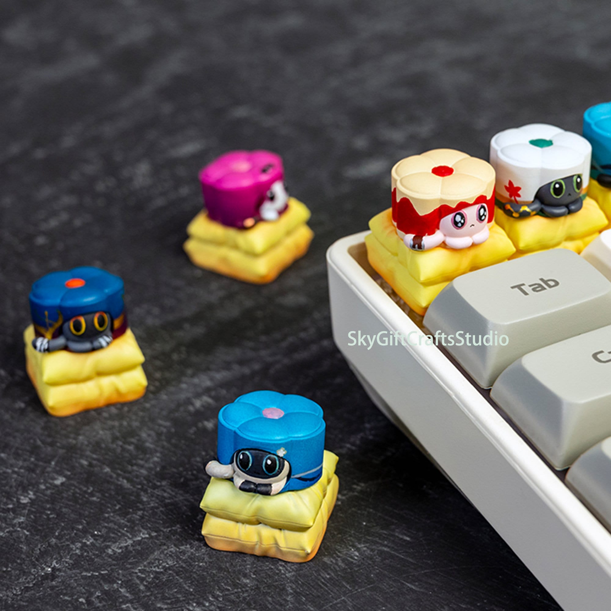 Honkai: Star Rail Cat Cake Keycap, Cat Cake Keycap, Blade, Kafka, Clara ...