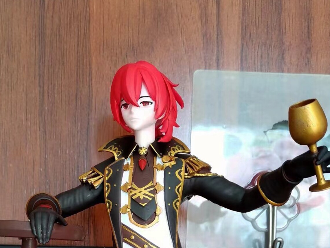 Diluc Figure Genshin Diluc Figurine Genshin Impact Figure. - Etsy India