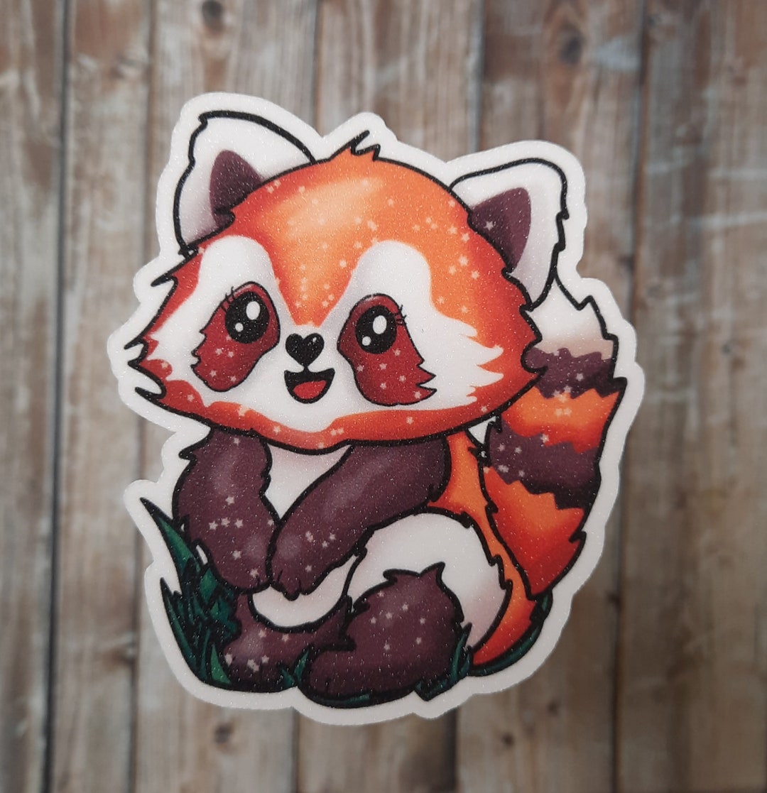 Red Panda Sticker, Cute Gift for Red Panda Lover, Sticker for Water ...
