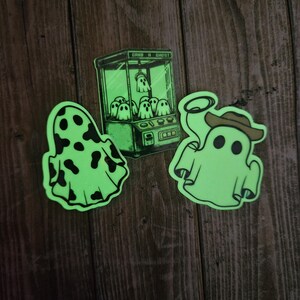 MINI STICKERS Glow in the Dark Ghostie Sticker Pack, Ghost Claw Machine ...