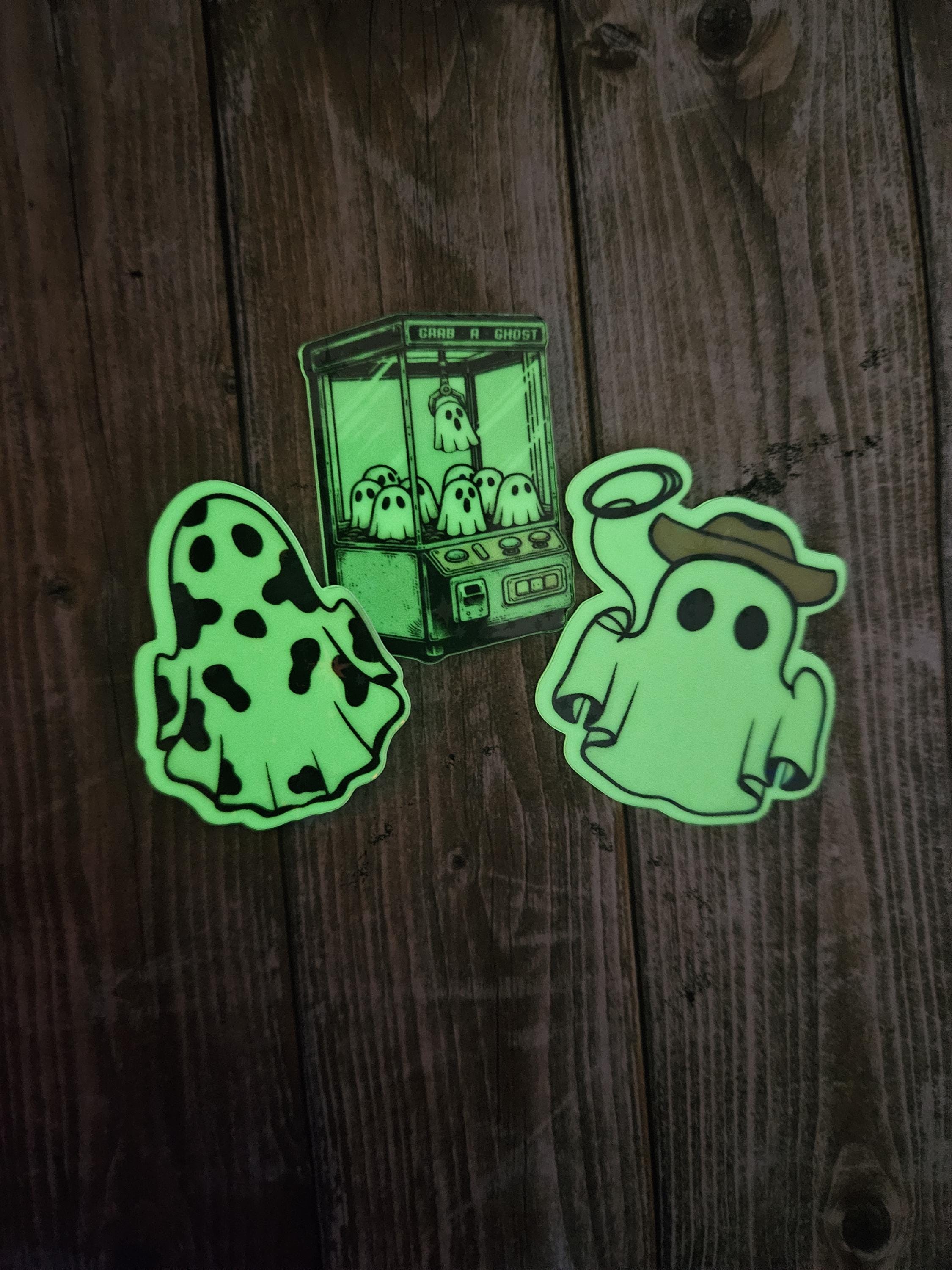 MINI STICKERS Glow in the Dark Ghostie Sticker Pack, Ghost Claw Machine ...