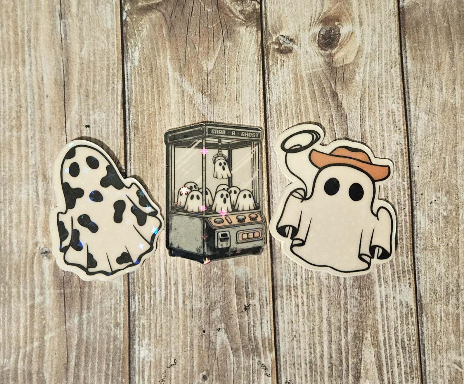 MINI STICKERS Glow in the Dark Ghostie Sticker Pack, Ghost Claw Machine ...