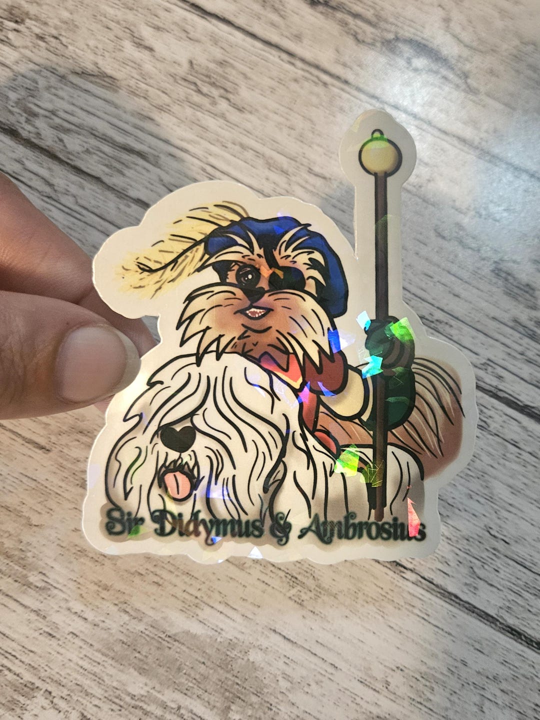 Sir Didymus and Ambrosius Sticker for Water Bottle, Sparkly Laptop ...