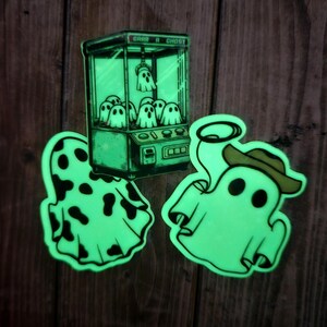 MINI STICKERS Glow in the Dark Ghostie Sticker Pack, Ghost Claw Machine ...