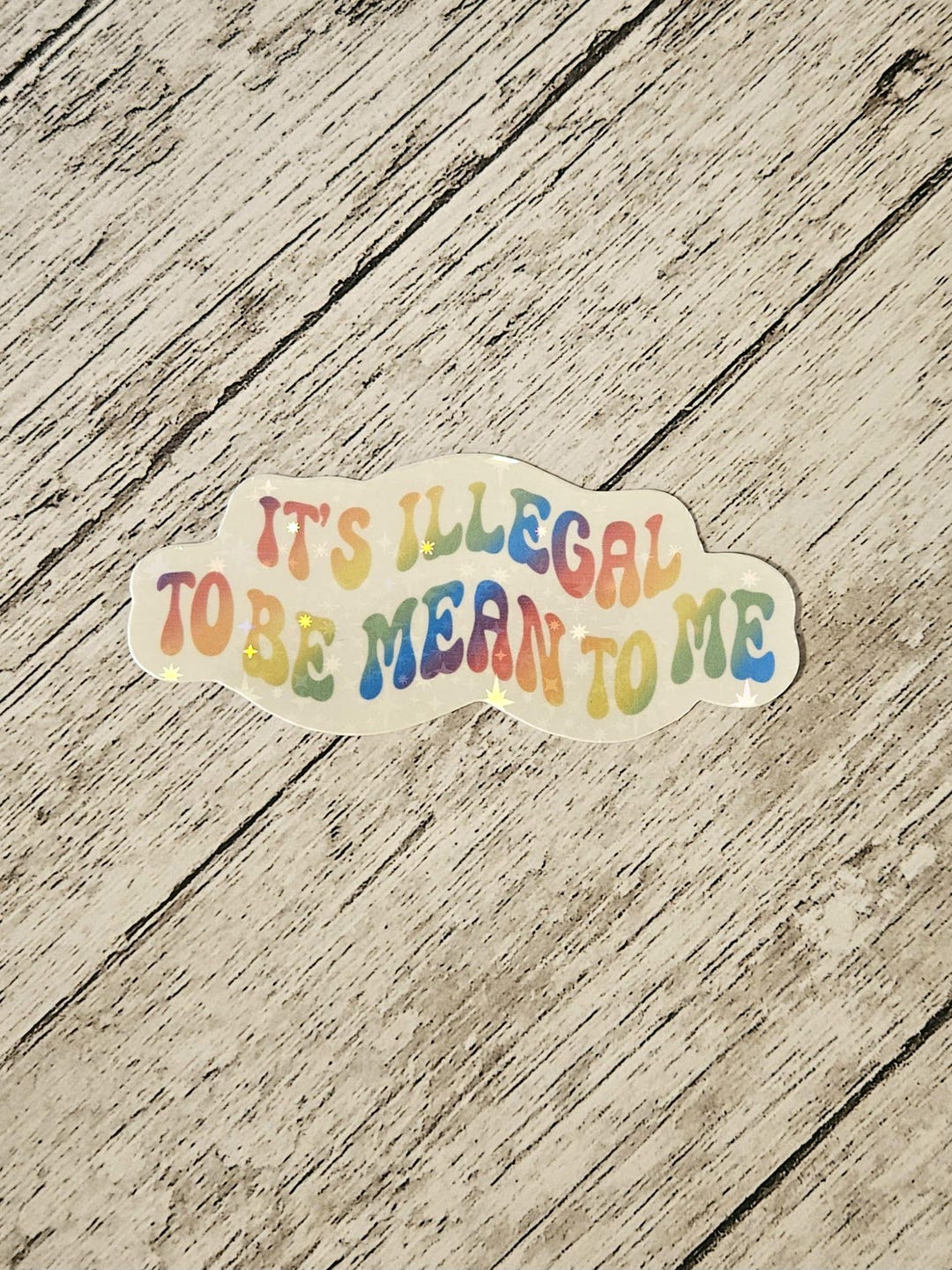 It's Illegal to Be Mean to Me Sticker for Water Bottle, Sarcastic ...