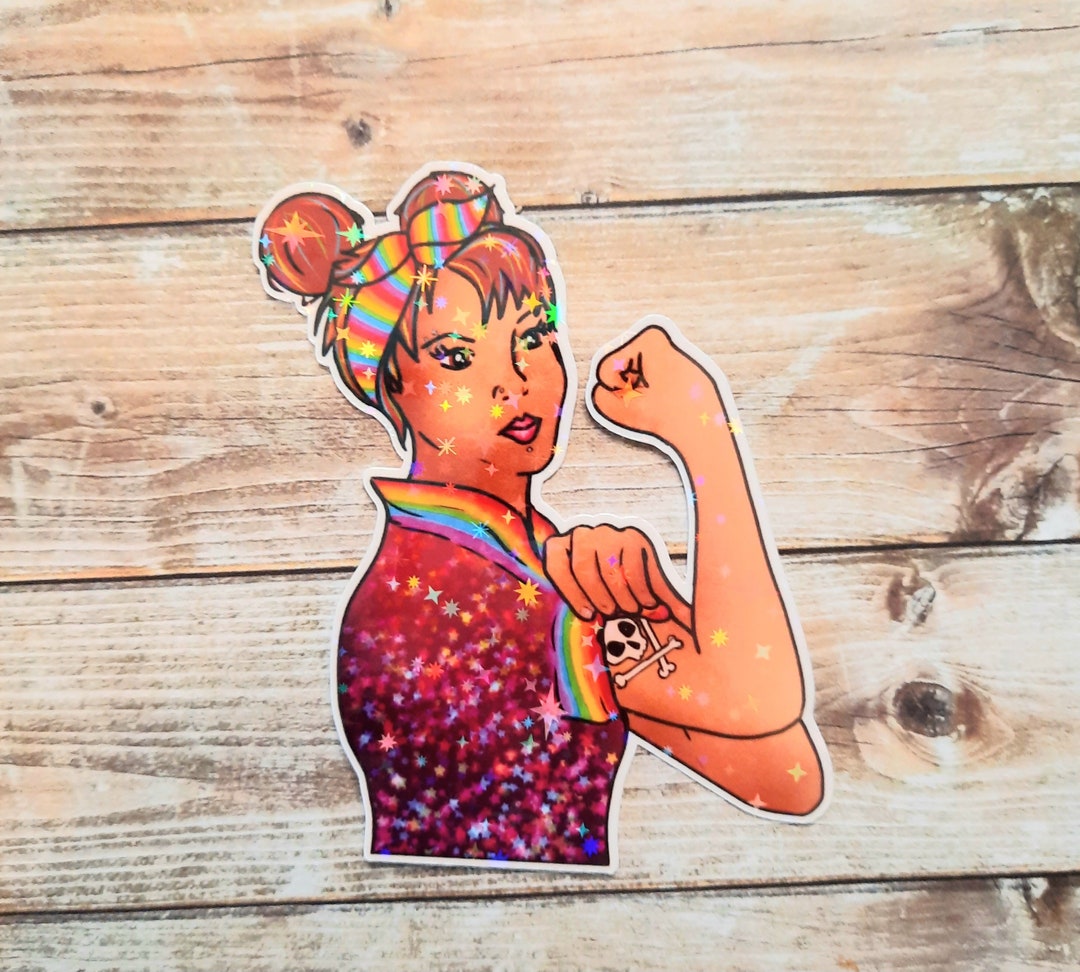 Rosie Women Empowerment Sticker, Pride Sticker for Water Bottle ...