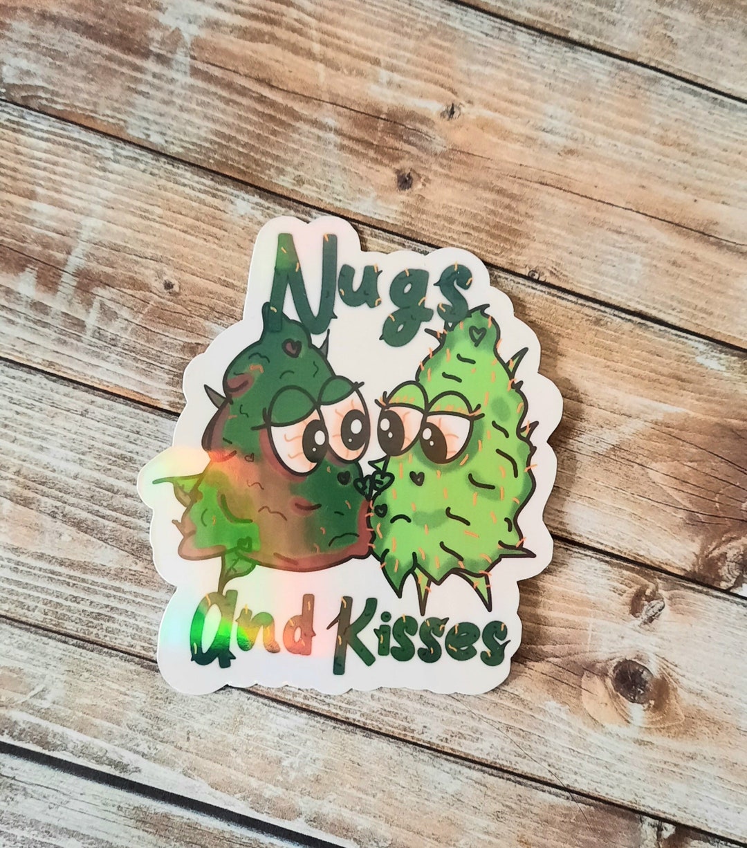 420 Nugs and Kisses Sticker, Weed Themed Sticker for Water Bottle ...