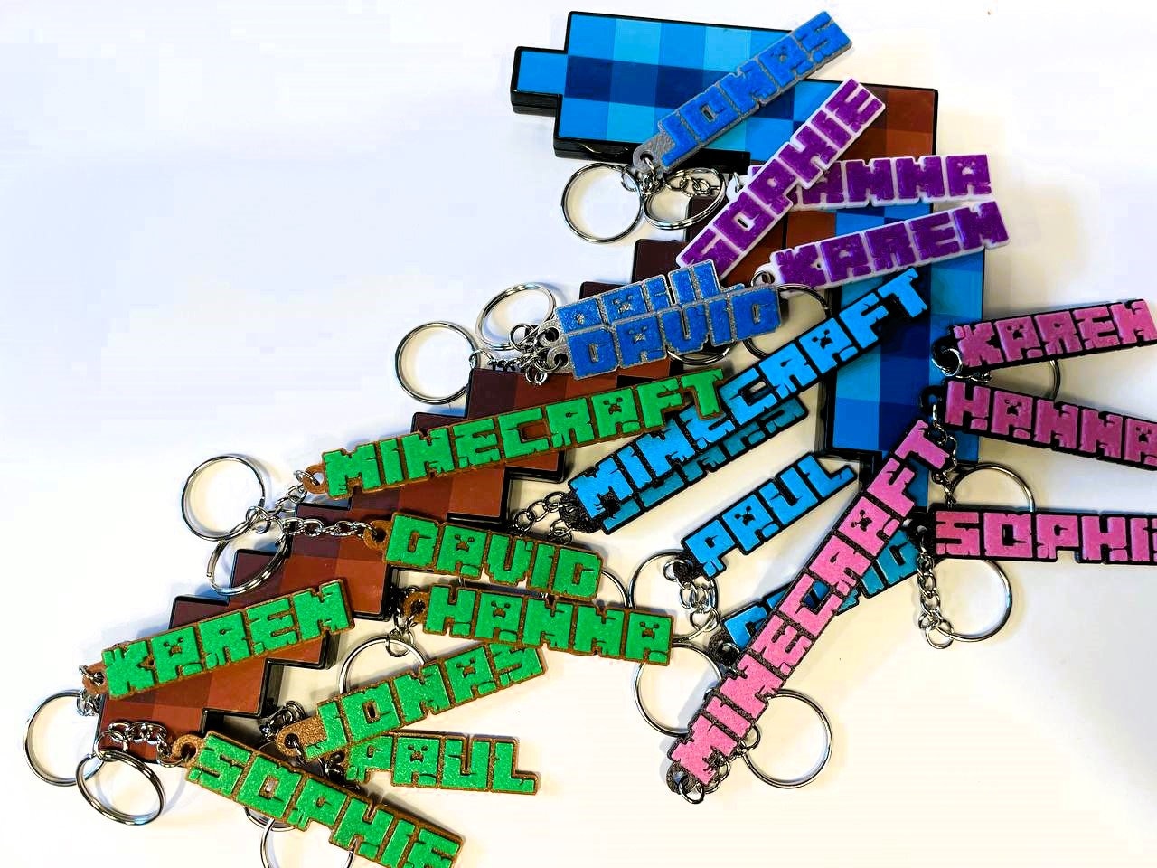 Minecraft Keychain Personalized Gift Backpack School - Etsy New Zealand