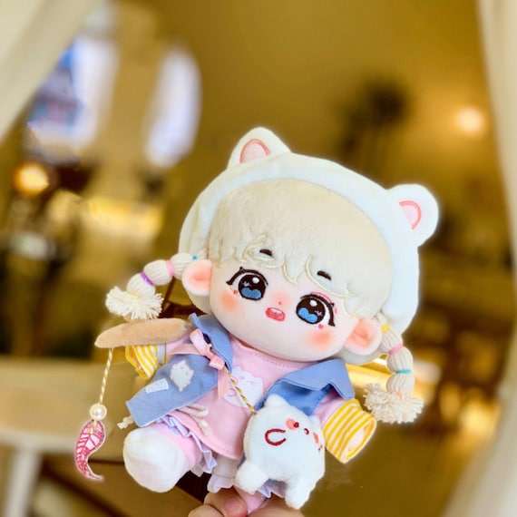 Cute Pink Rabbit Patterned Suit for 15cm/20cm Plush Dolls - Etsy