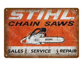 Metal Chainsaw Signs - Etsy