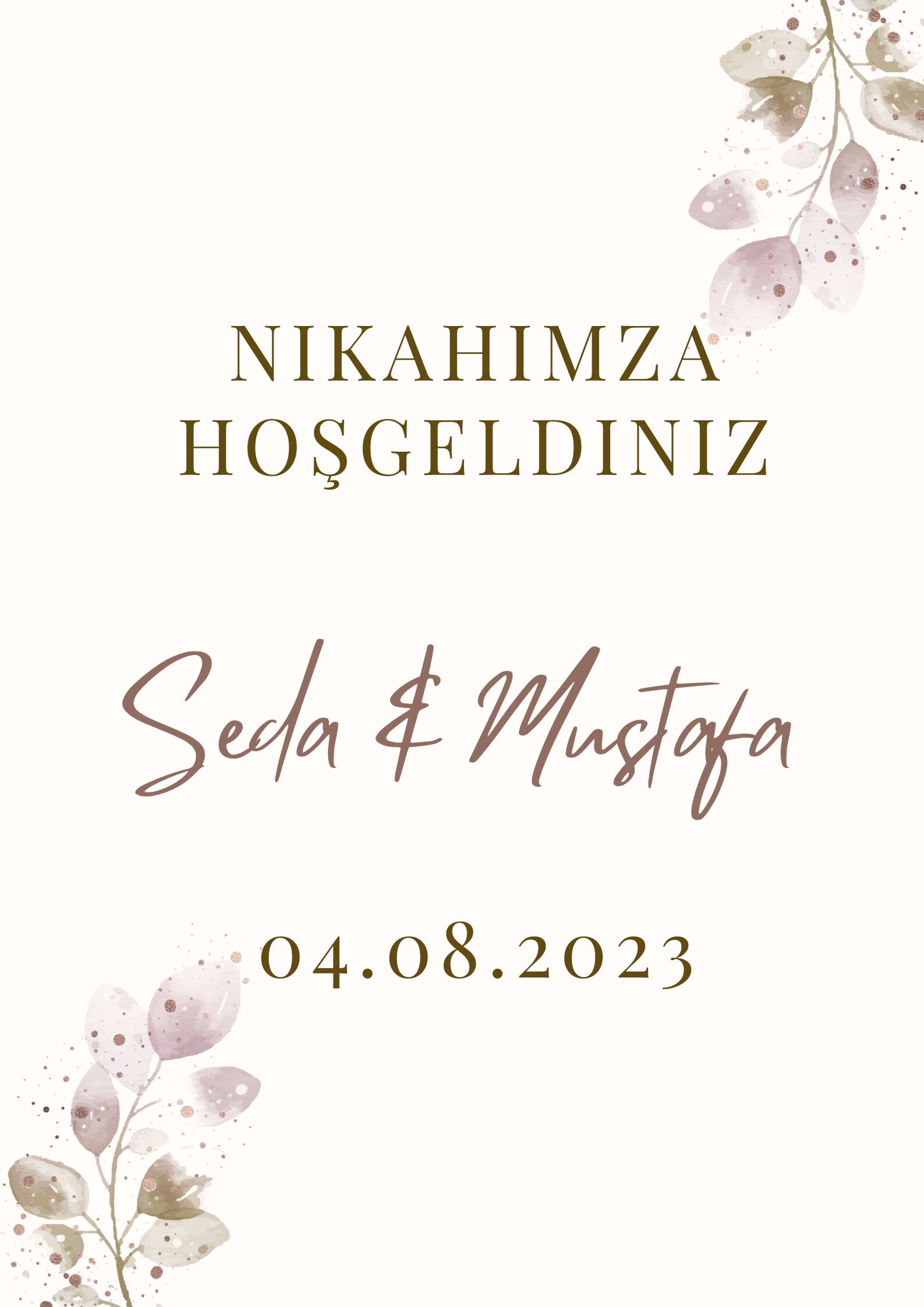 Kina Poster, Nisan Poster, Nikah Poster, Welcome Shield, Wedding Sign ...