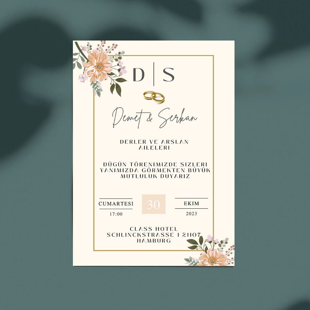 Dügün Davetiye Including Envelope Envelope, Kina Davetiyesi ...